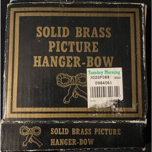 Wall Decor | Nib Vintage 4 12 X 3 12 Inch Solid Brass Picture Hangerbow ...